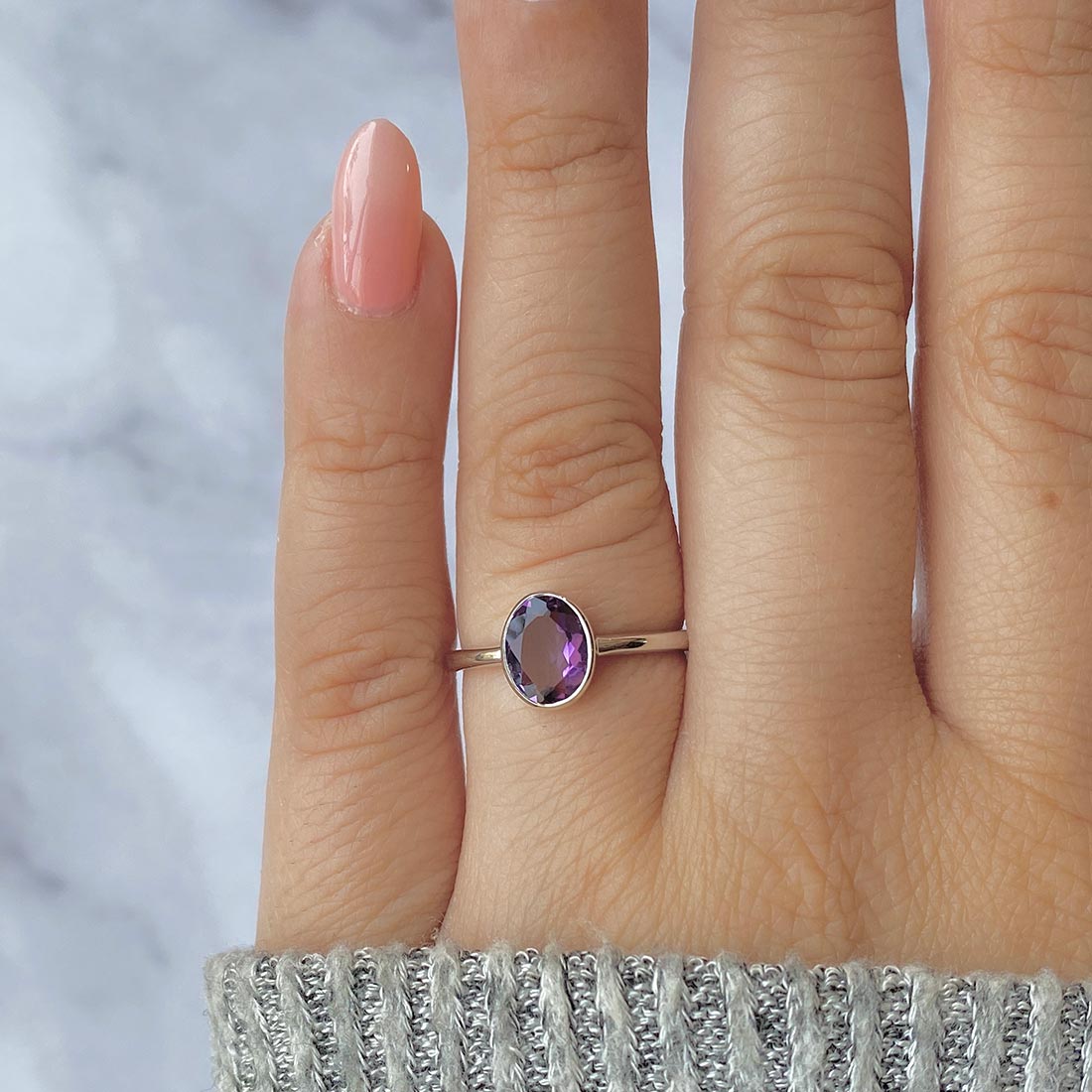 Dainty Amethyst Rings | Buy Dainty Amethyst Rings online in USA at ...