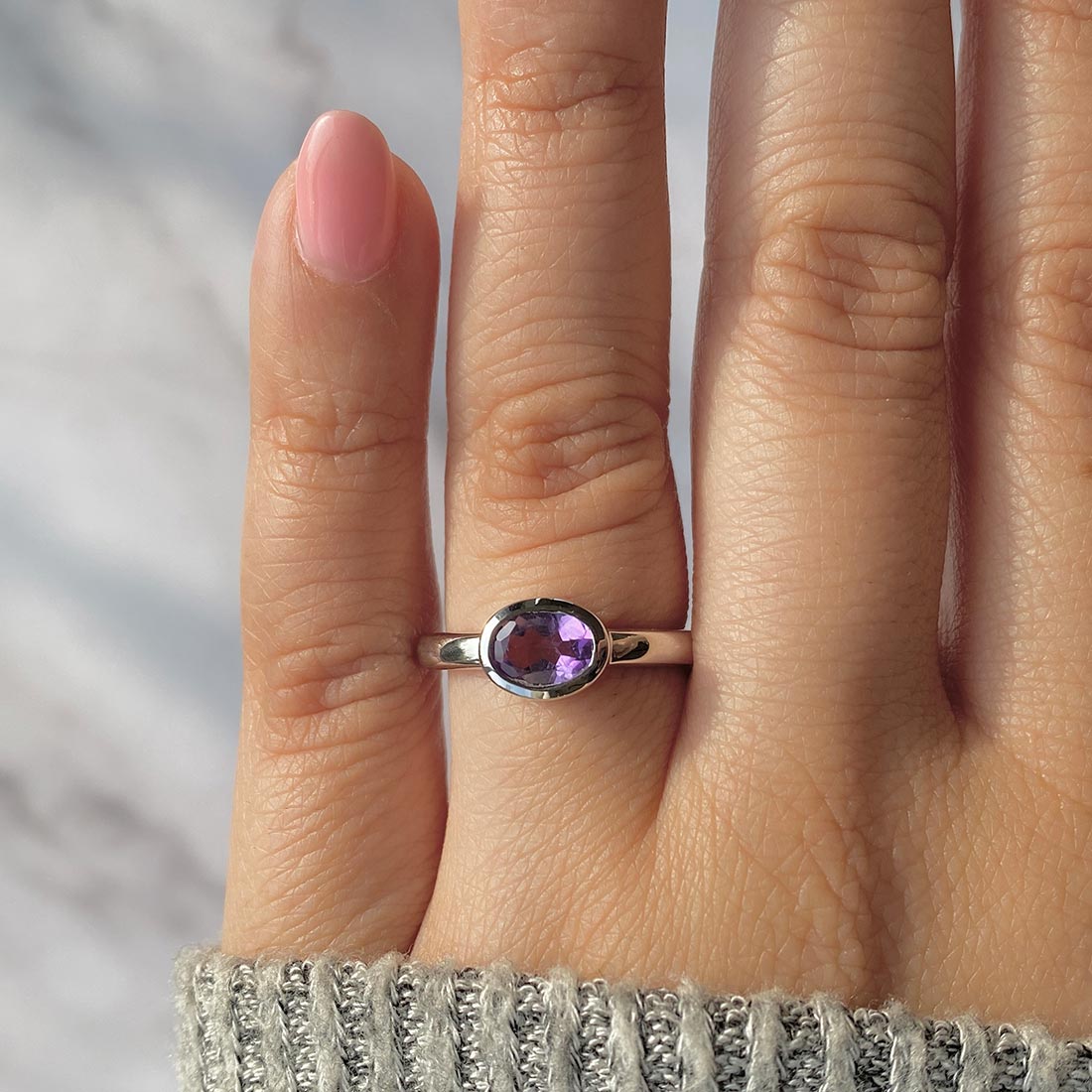 Dainty Amethyst Rings | Buy Dainty Amethyst Rings online in USA at ...