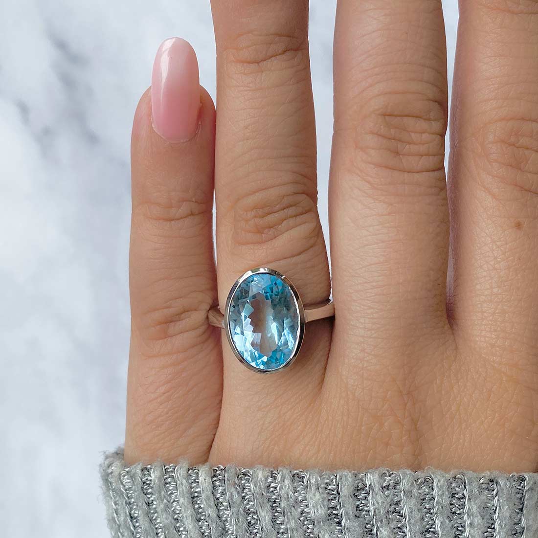 Dainty Blue Topaz Rings | Buy Dainty Blue Topaz Ring Online in USA ...