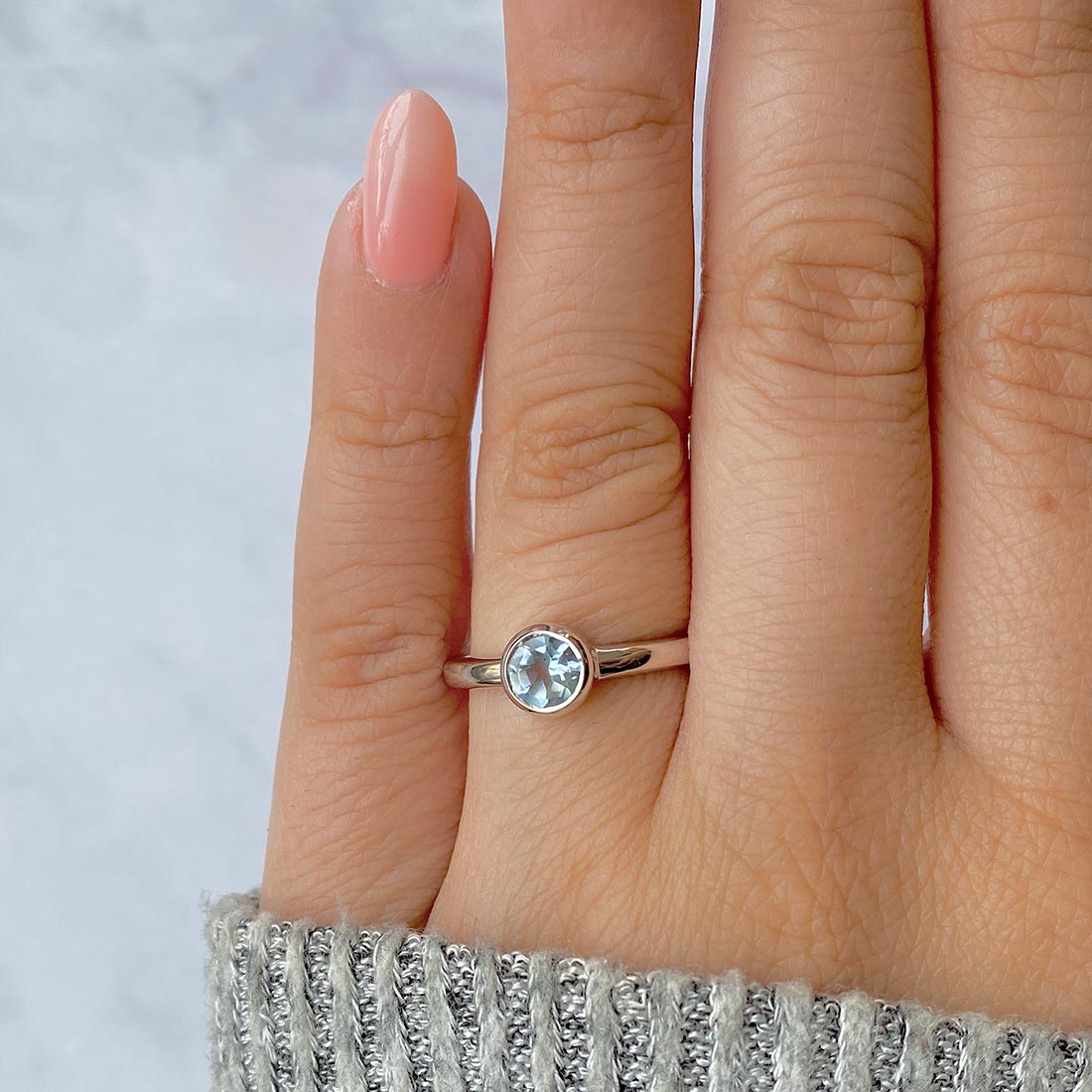 Dainty Blue Topaz Rings | Buy Dainty Blue Topaz Ring Online in USA ...