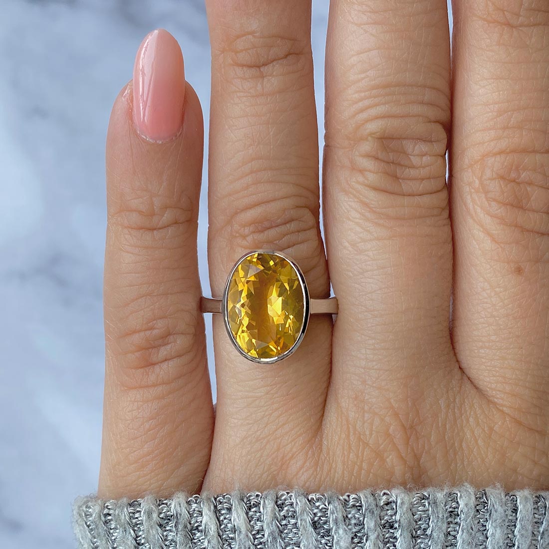 Dainty Citrine Rings | Buy 925 Sterling Silver Citrine Rings Online at Best Prices In USA ...