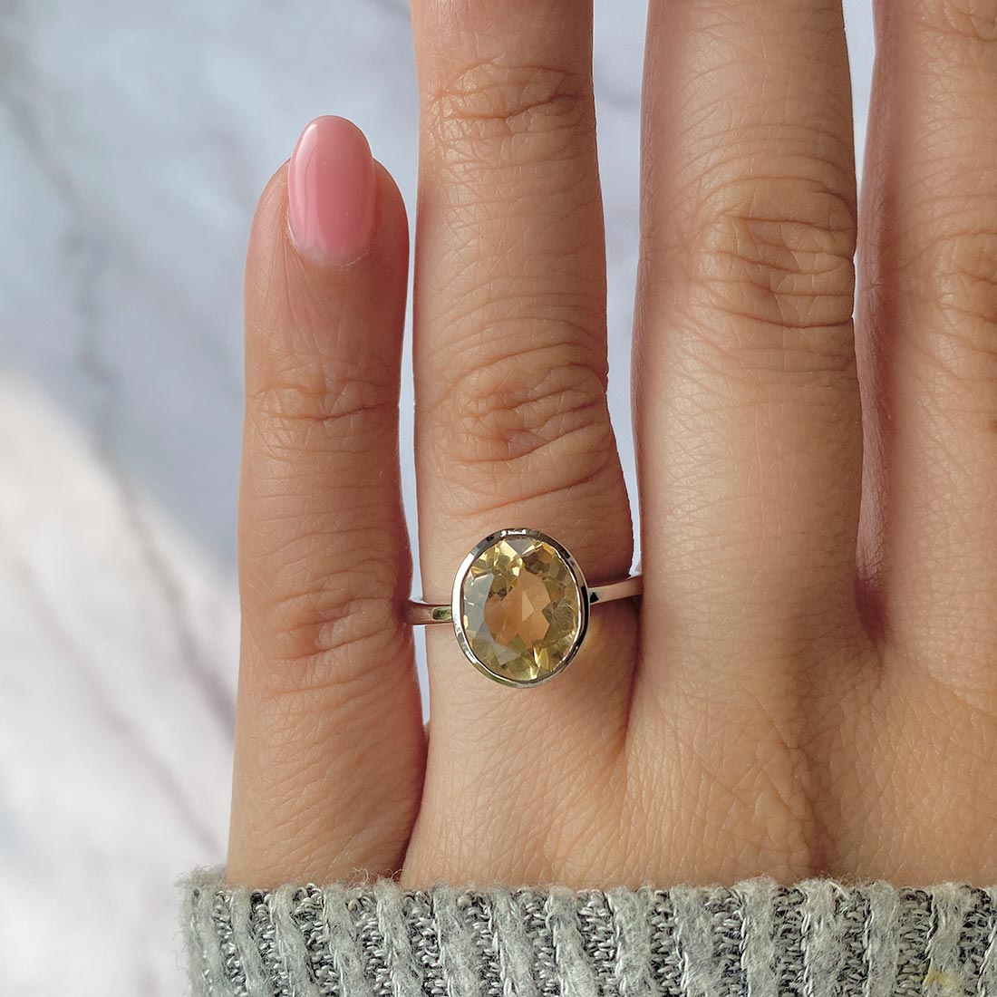 Dainty Citrine Rings | Buy 925 Sterling Silver Citrine Rings Online at Best Prices In USA ...
