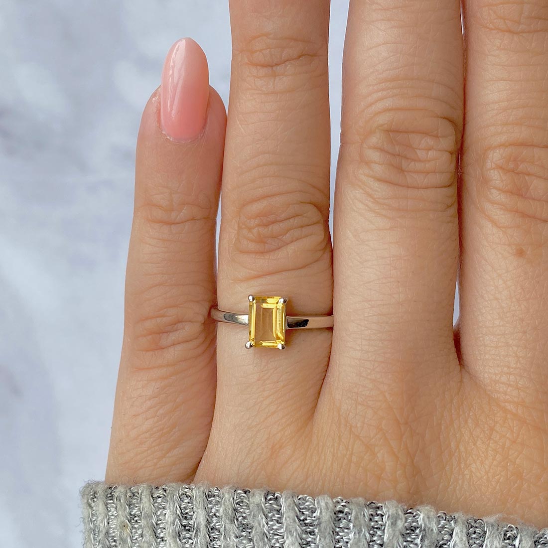 Dainty Citrine Rings | Buy 925 Sterling Silver Citrine Rings Online at ...