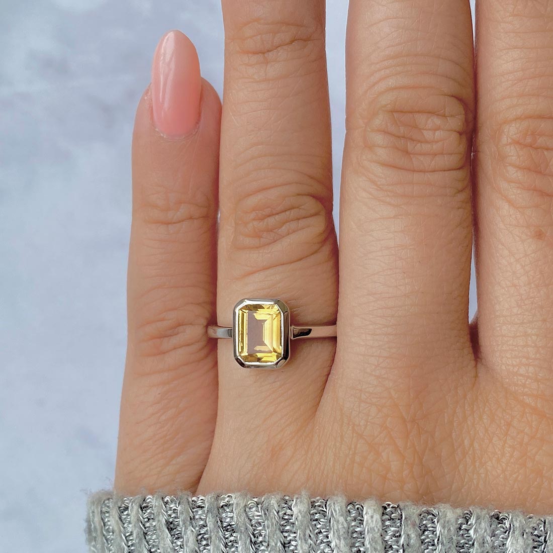 Dainty Citrine Rings | Buy 925 Sterling Silver Citrine Rings Online at ...