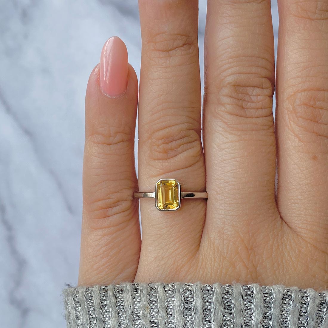 Dainty Citrine Rings | Buy 925 Sterling Silver Citrine Rings Online at ...