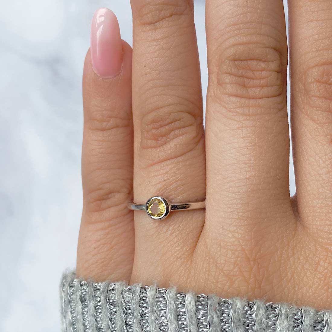 Dainty Citrine Rings | Buy 925 Sterling Silver Citrine Rings Online at ...