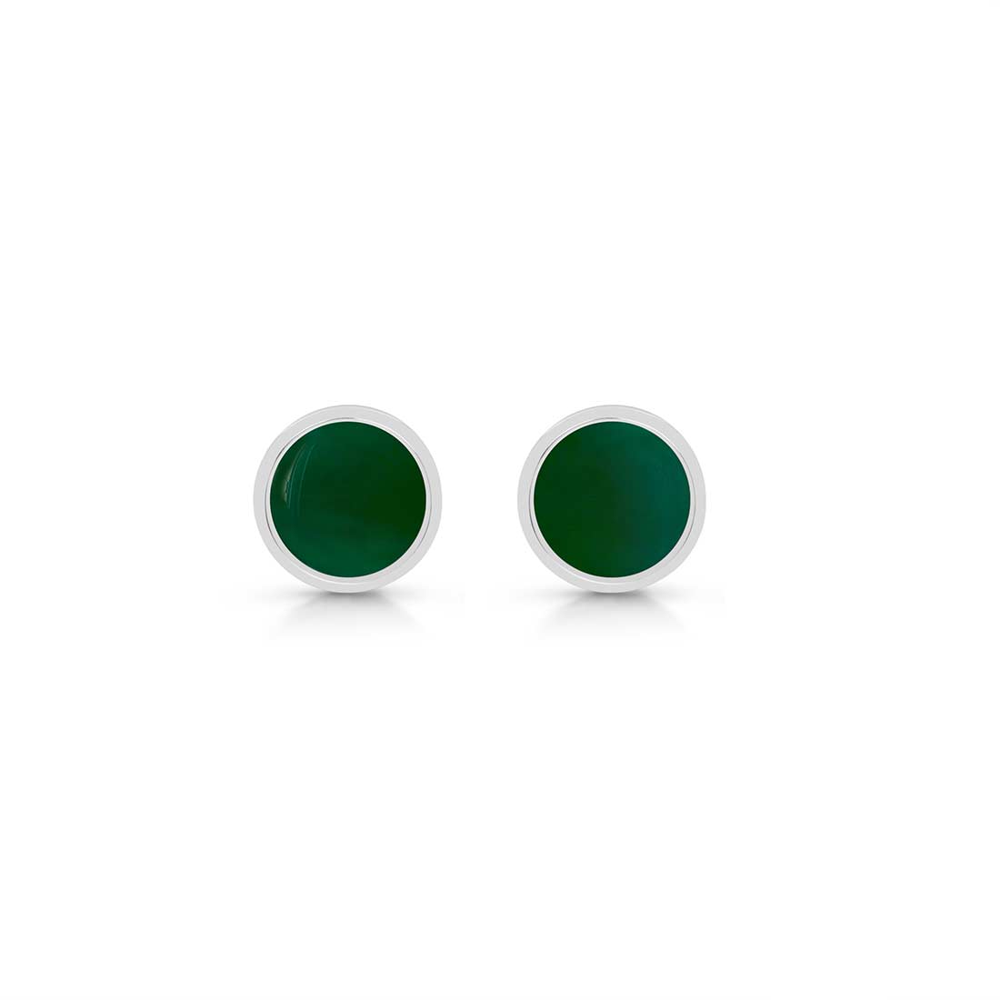 Dainty Green Onyx Earrings in Sterling Silver Online in USA – Sagacia Jewelry