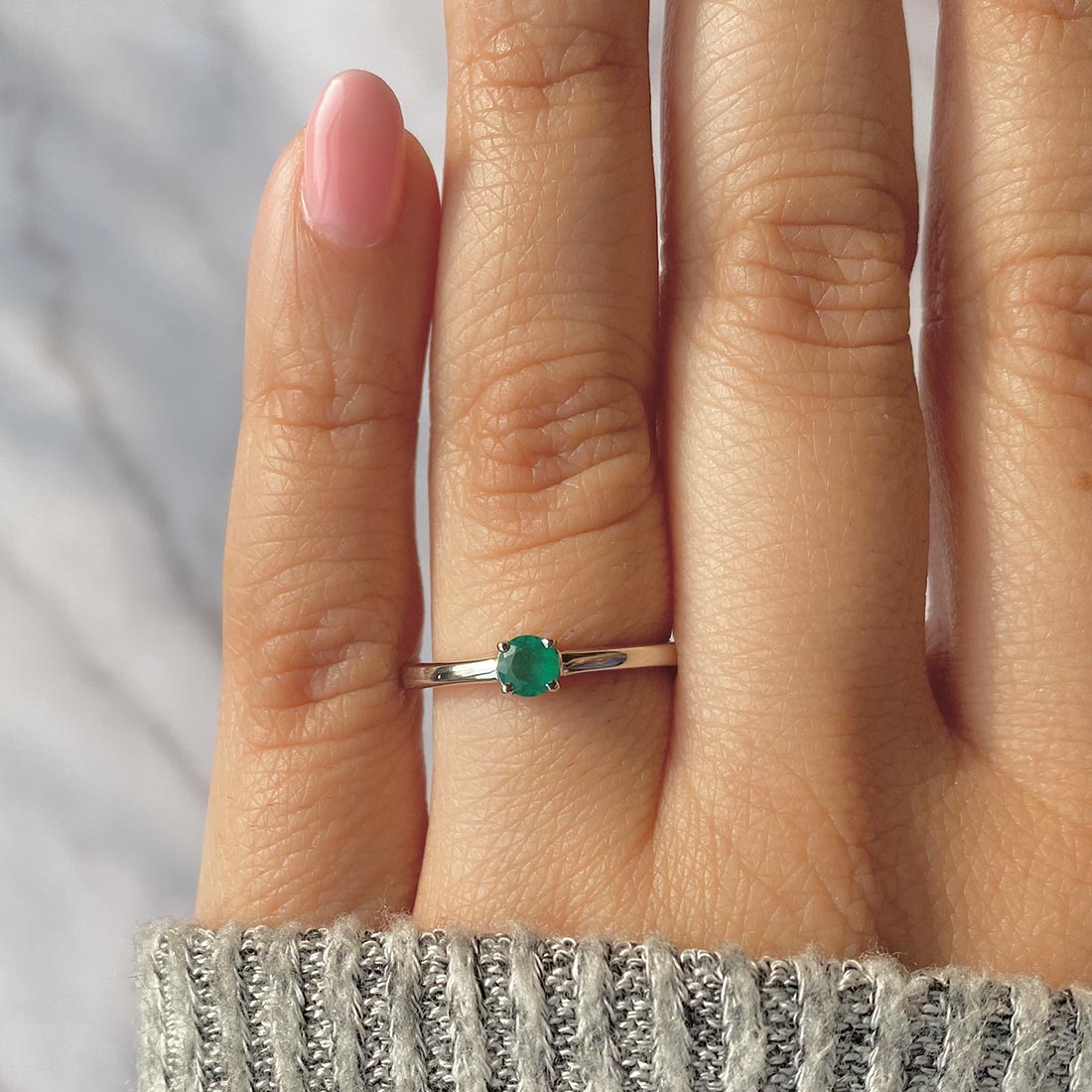 Dainty Green Onyx Rings | Buy Silver Green Onyx Ring Online in USA ...