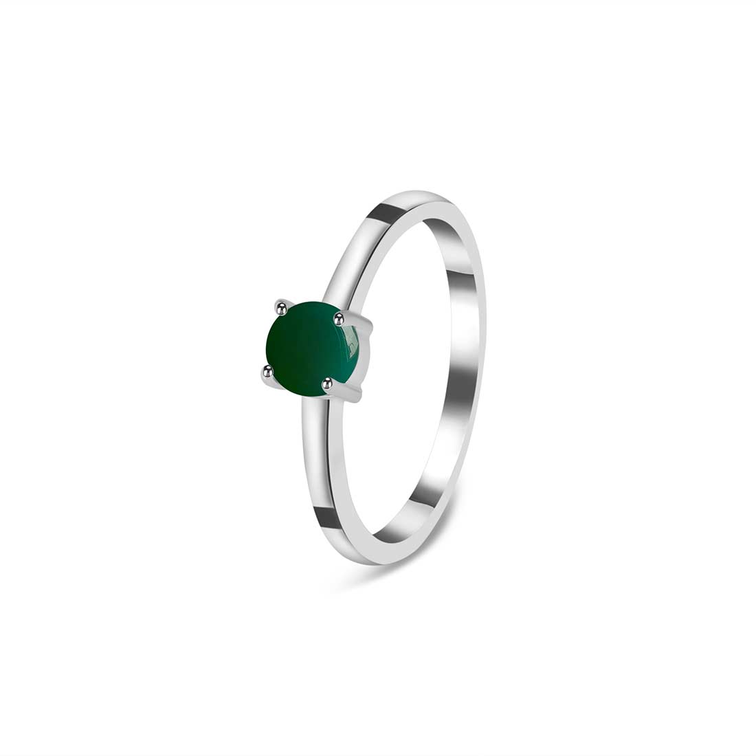 Dainty Green Onyx Rings | Buy Silver Green Onyx Ring Online in USA ...