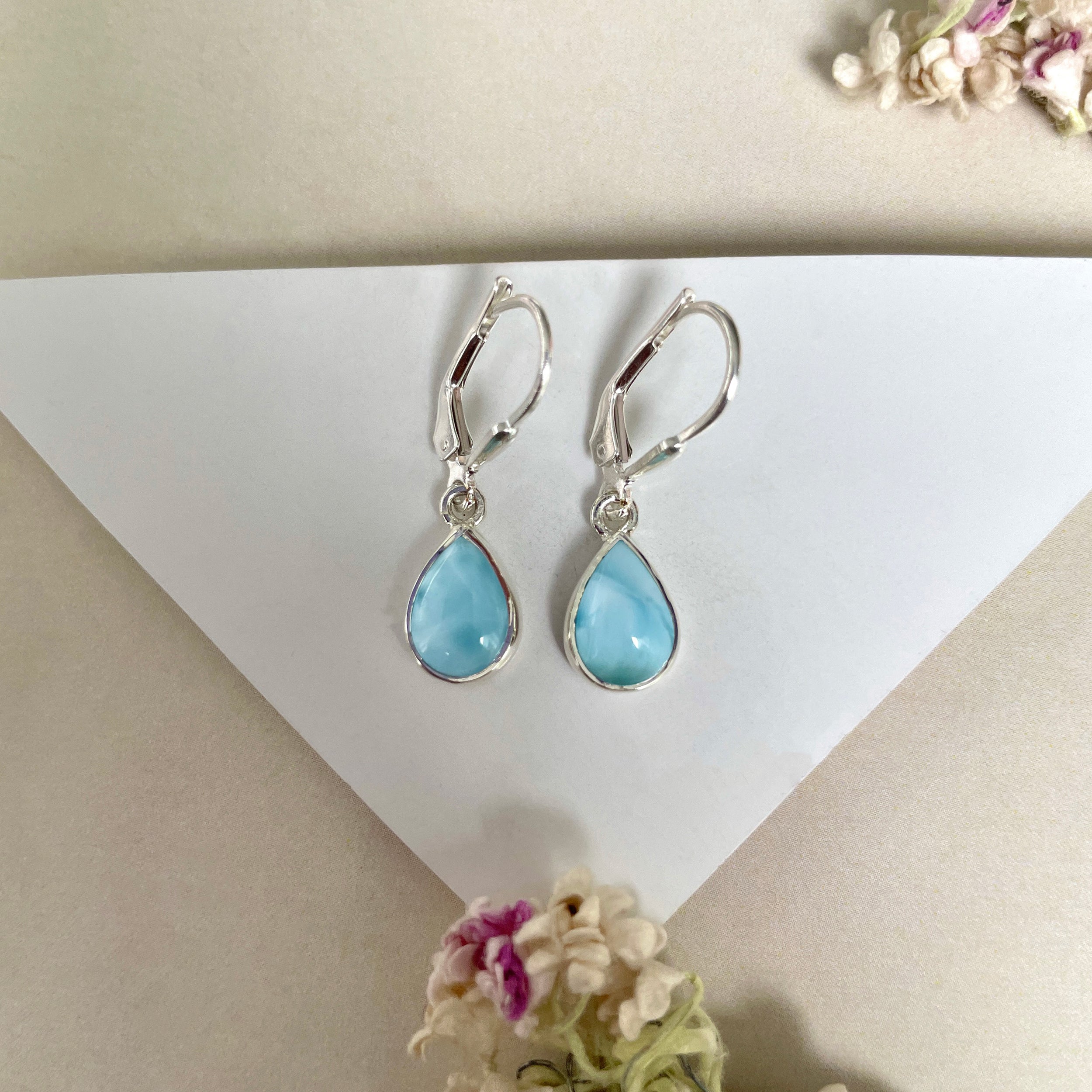 Larimar Earring-(LAR-E-1715.) – Sagacia Jewelry