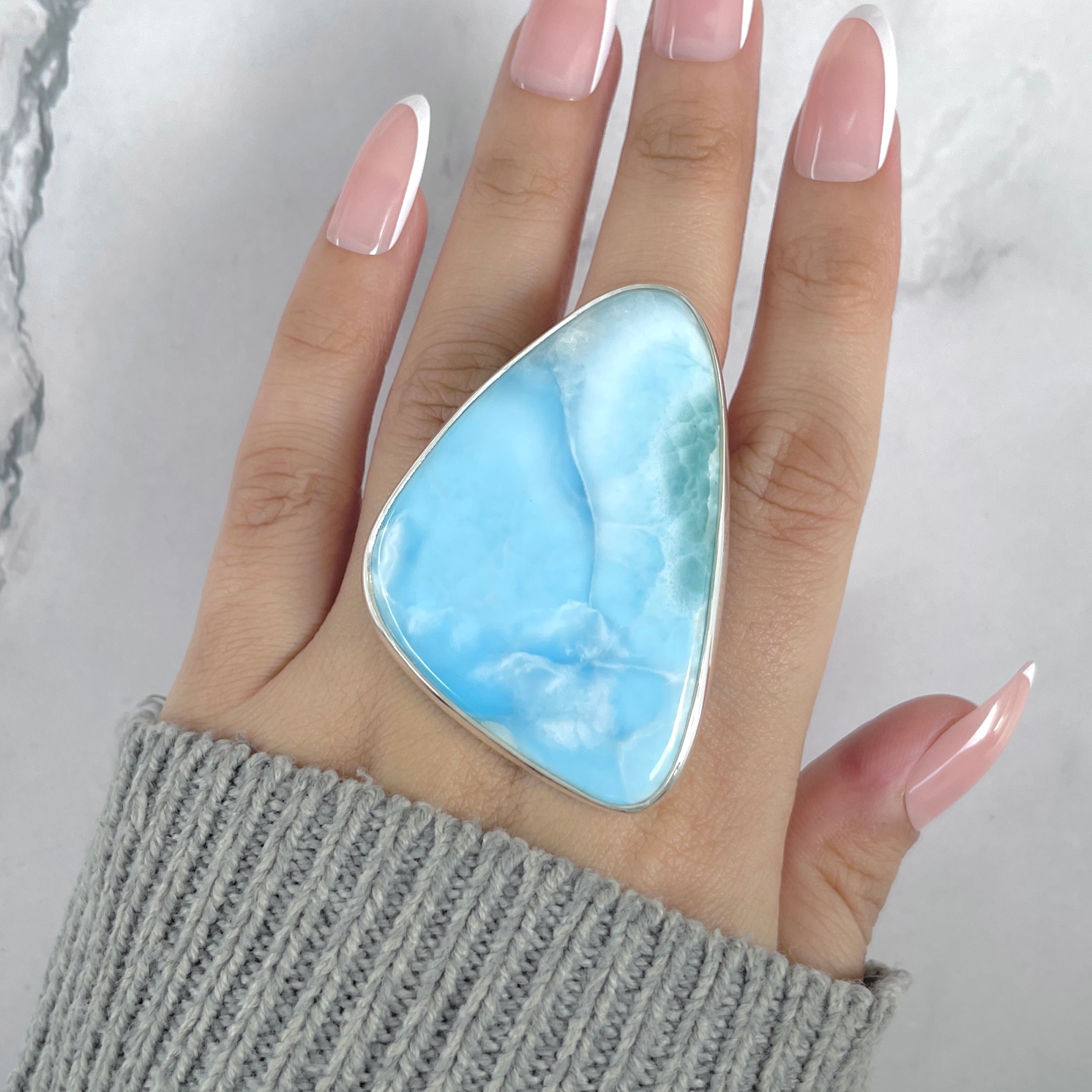 Larimar Adjustable Ring-(LAR-R-1858.) – Sagacia Jewelry