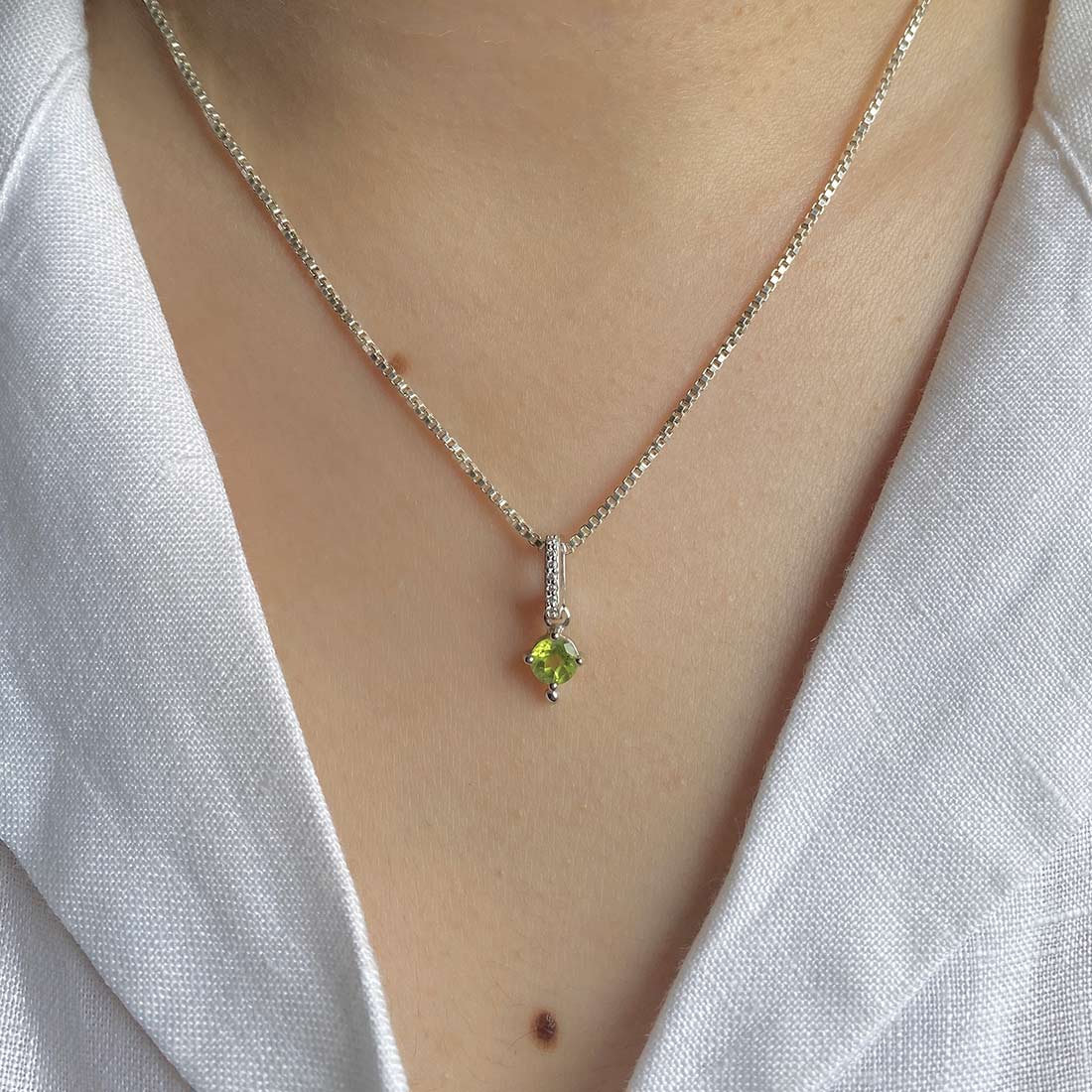 Dainty Peridot Pendants | Buy Silver Peridot Pendant Online in USA ...