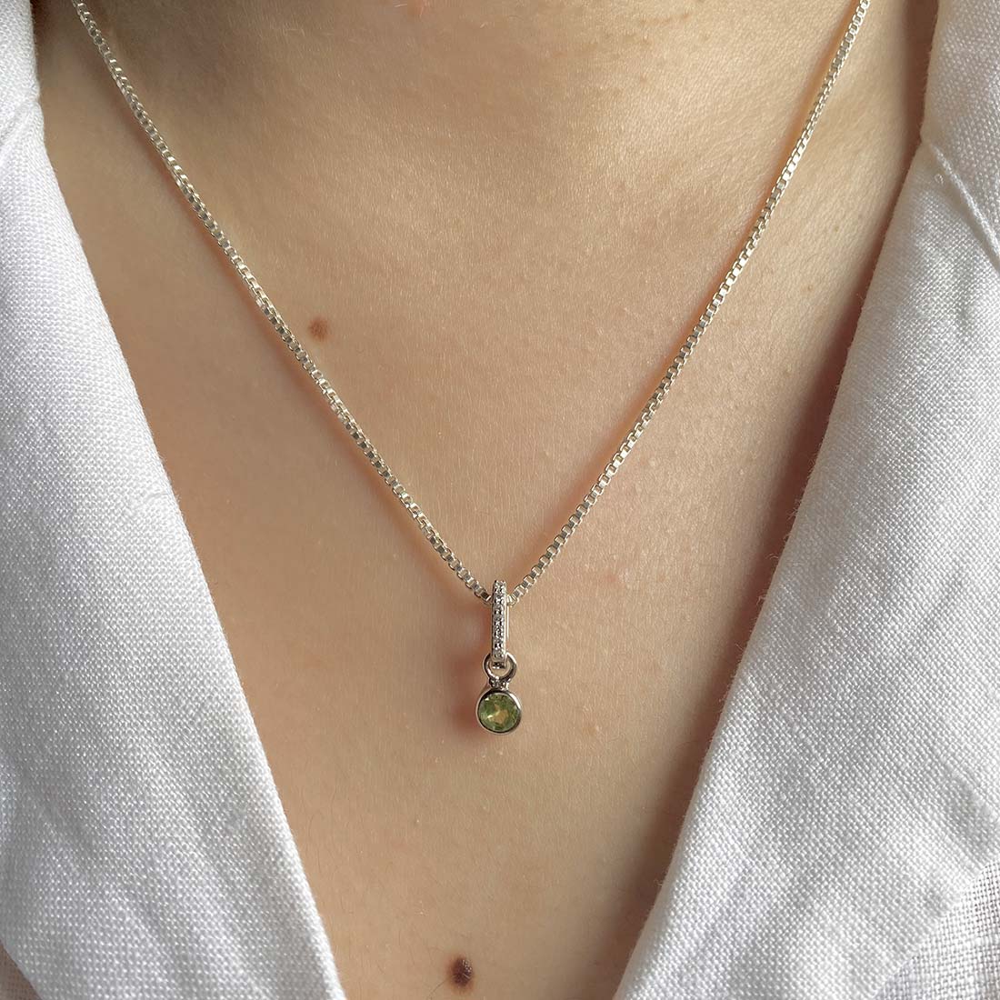 Dainty Peridot Pendants | Buy Silver Peridot Pendant Online in USA ...