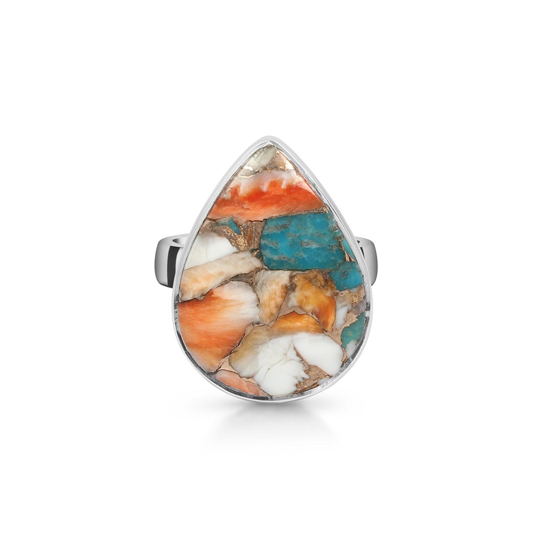 Buy Turquoise Oyster Rings Online In USA | Spiny Oyster Turquoise Ring ...